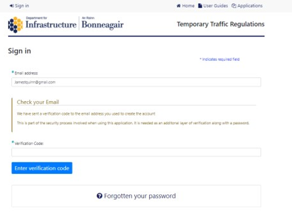 Temporary Traffic Regulations | Contractor Sign In
